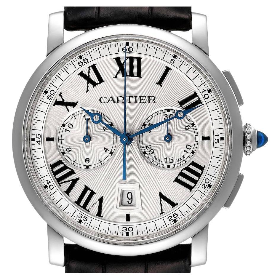 Calibre De Cartier Silver Dial Steel Automatic Mens Watch W7100015 Box ...
