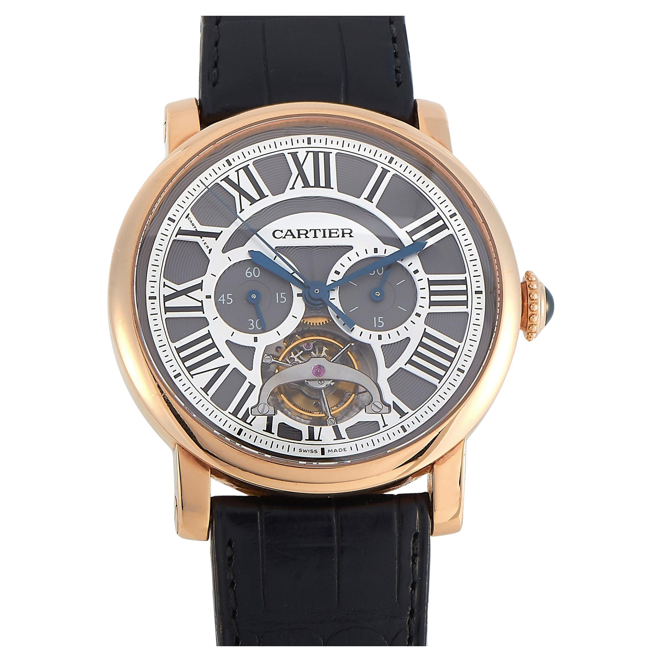 Cartier Rotonde de Cartier Single Pusher Tourbillon Chronograph Watch ...