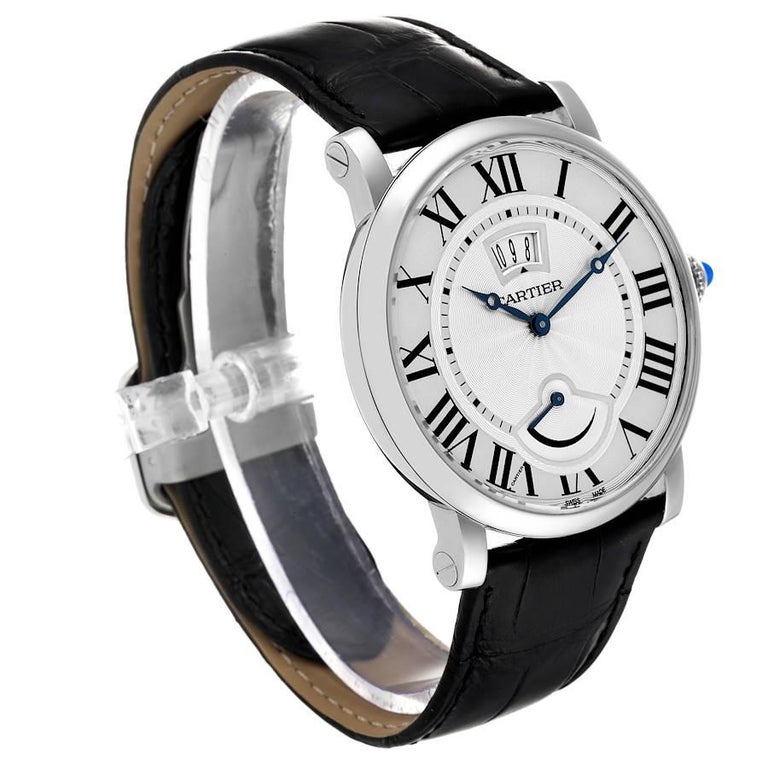 Cartier Rotonde Power Reserve Stainless Steel Mens Watch W1556369 Box ...