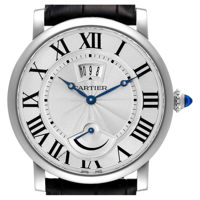 Cartier Rotonde Power Reserve Stainless Steel Mens Watch W1556369 Box ...