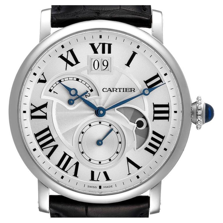 Cartier Montre rétrograde Rotonde GMT avec cadran en acier et argent ...
