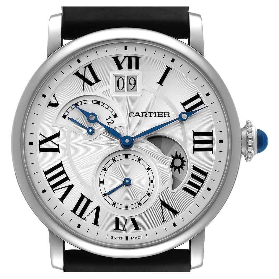 Cartier Rotonde Retrograde GMT Time Zone White Gold Mens Watch W1556241 Cartier Rotonde Retrograde GMT Time Zone White Gold Mens Watch W1556241