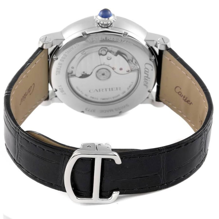 Cartier Rotonde Retrograde GMT Time Zone Steel Mens Watch W1556368 at ...