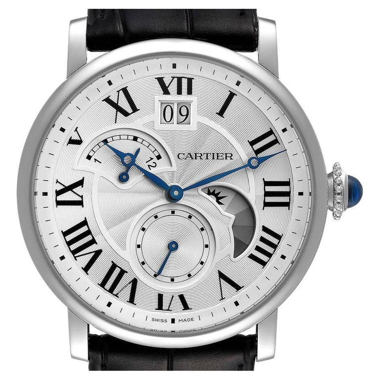 Cartier Rotonde Retrograde GMT Time Zone Steel Mens Watch W1556368 at ...