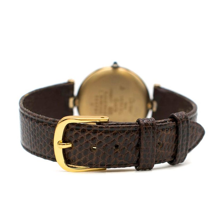 Cartier Round Vermeil Quartz Argent 925 Watch at 1stDibs | cartier ...