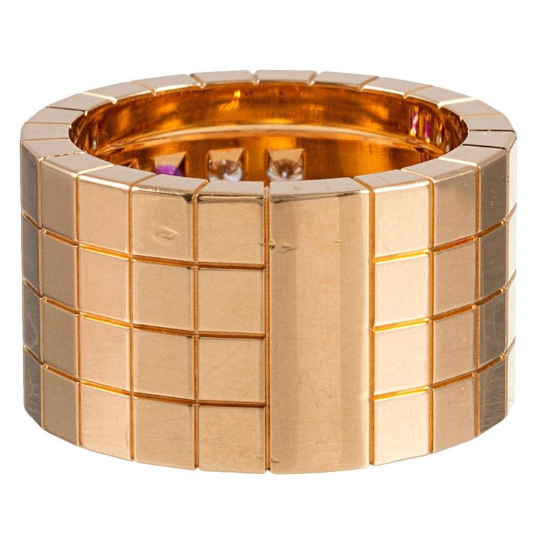 Cartier Ruby and Diamond “Block” Ring at 1stDibs