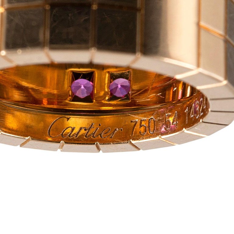 Cartier Ruby and Diamond “Block” Ring at 1stDibs