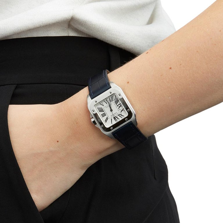 Cartier Santos 100 Stainless Steel 2878 at 1stDibs | cartier santos 100 ...