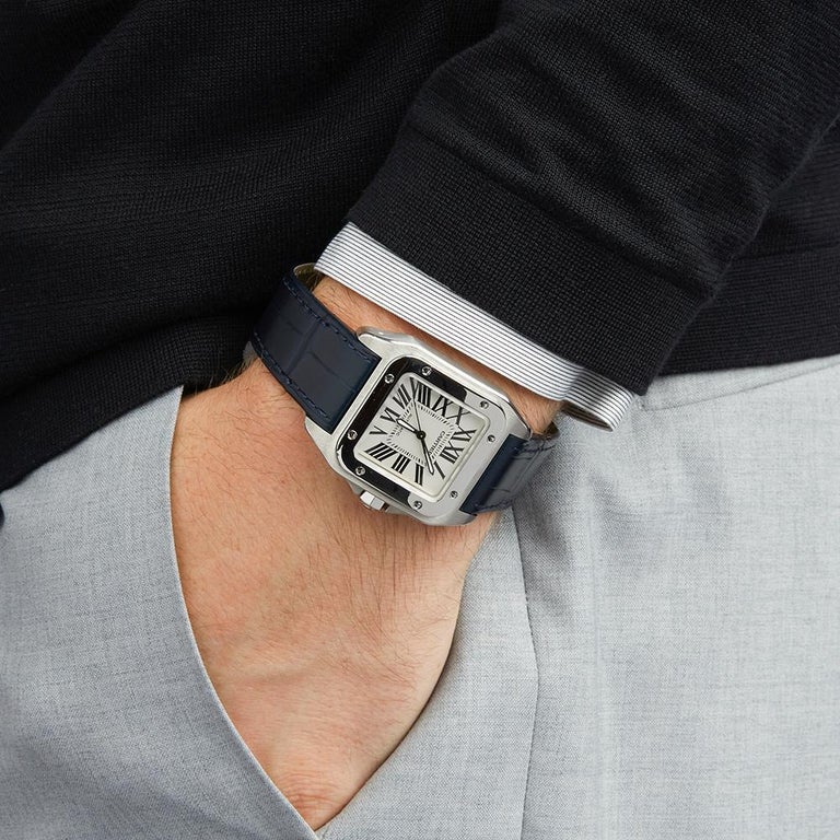 Cartier Santos 100 Stainless Steel 2878 at 1stDibs | cartier santos 100 ...