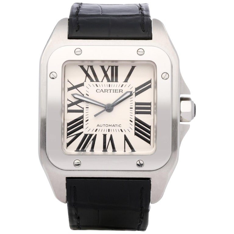 Cartier Santos 100 W20073X8 or 2856 Men's Stainless Steel Large Watch ...