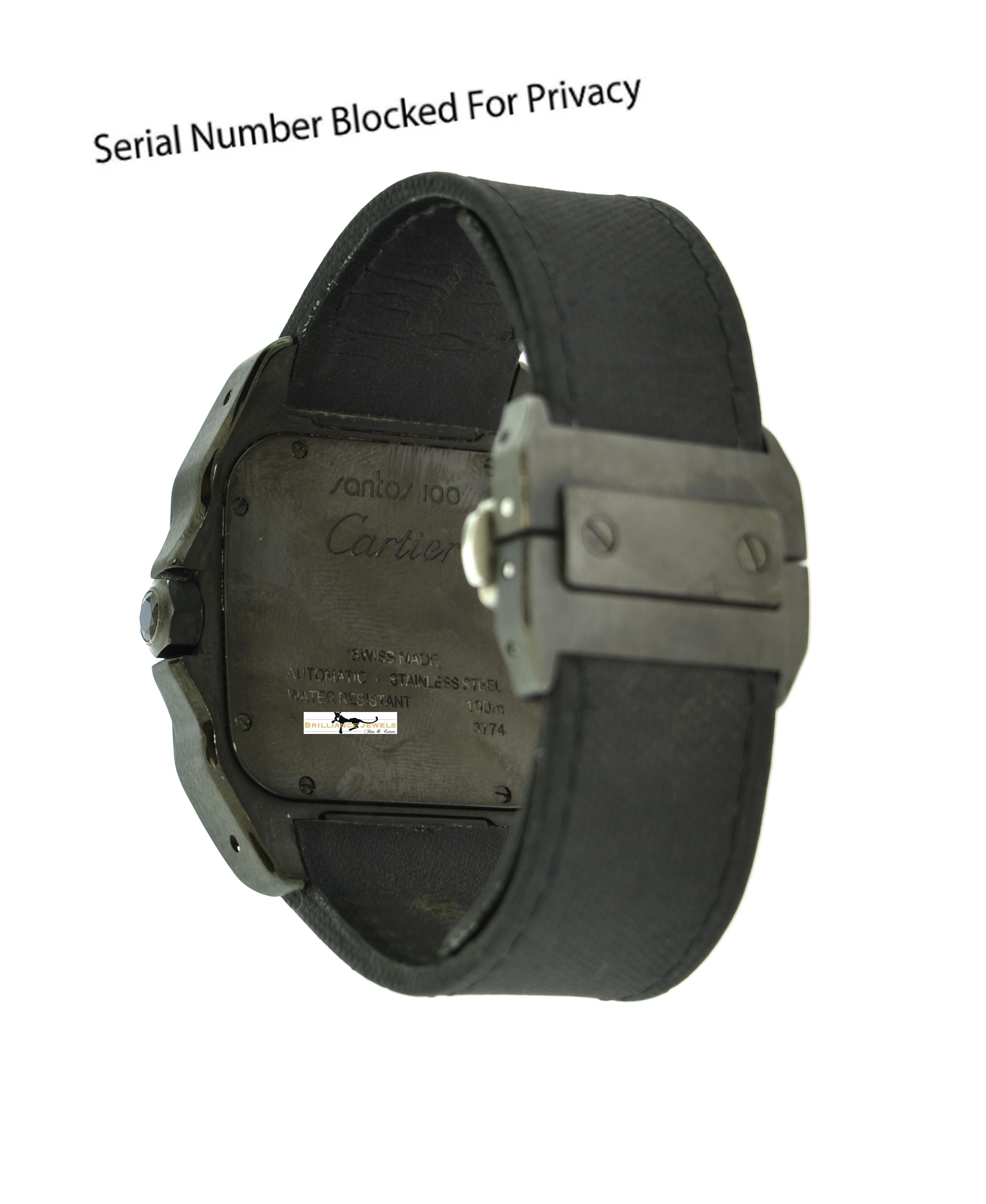 Cartier Santos 100 XL Ref. 3774 Steel Leather Strap Watch, 'Y-29' For ...