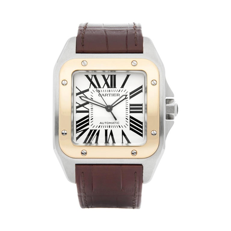 Cartier Santos 100 Xl Stainless Steel and Yellow Gold W20072X7 or 2656 ...