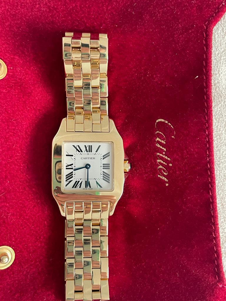 Cartier Santos 18k Yellow Gold Watch at 1stDibs