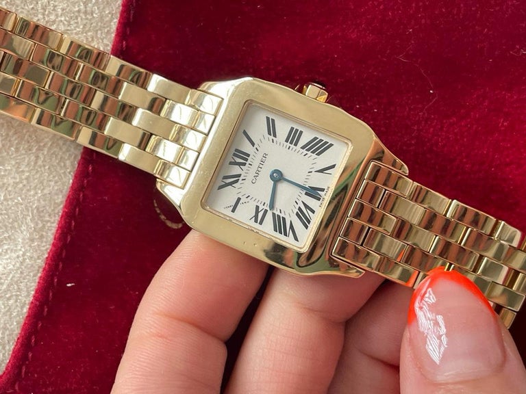 Cartier Santos 18k Yellow Gold Watch at 1stDibs