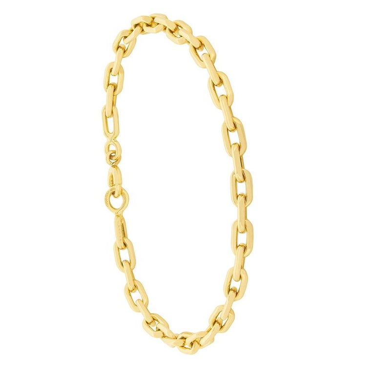 Cartier ‘Santos de Cartier’ 18 Carat Gold Chain Bracelet at 1stDibs ...
