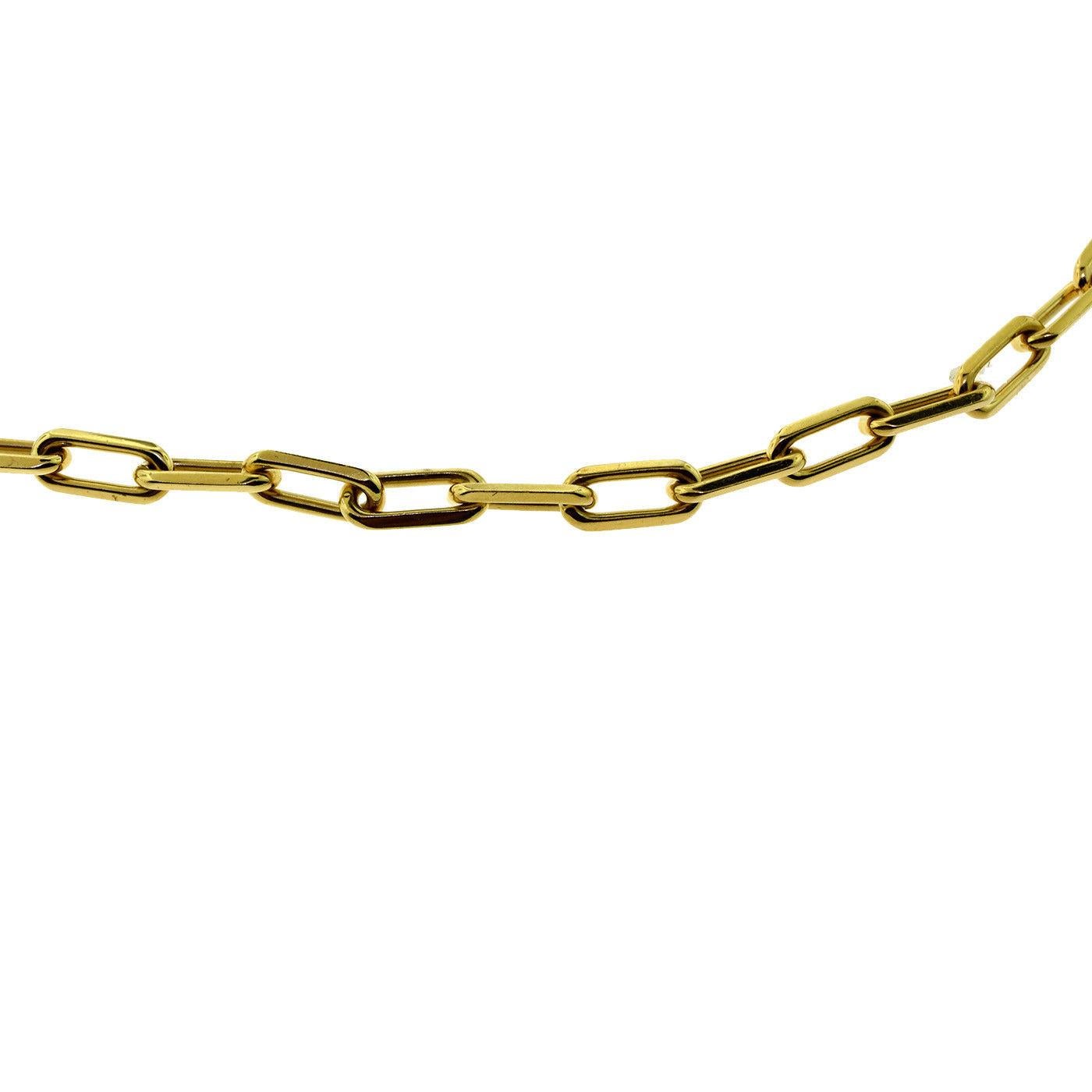 Cartier Santos de Cartier 18 Karat Yellow Gold Chain Necklace at ...