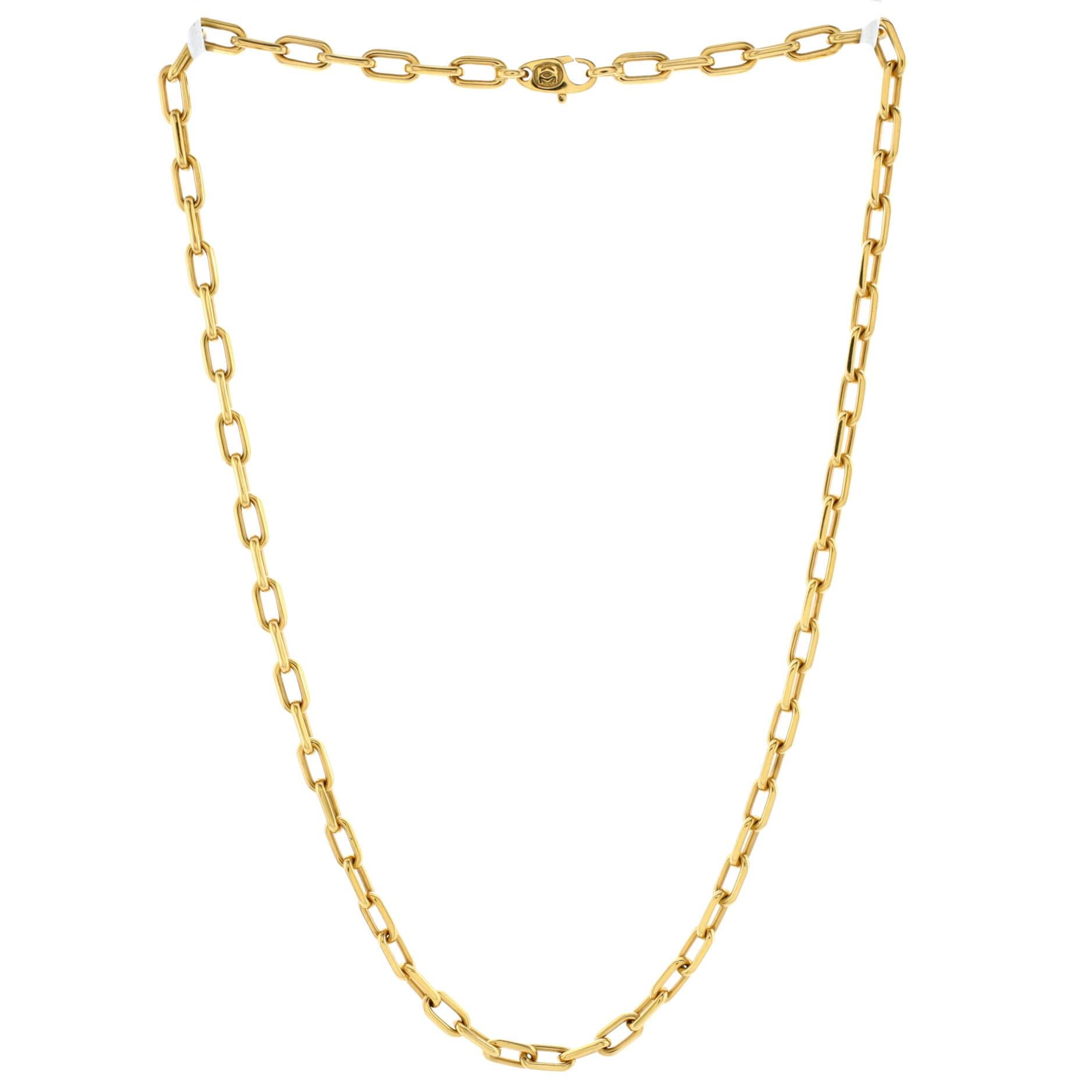 Cartier Santos de Cartier Chain Necklace 18K Yellow Gold at 1stDibs ...
