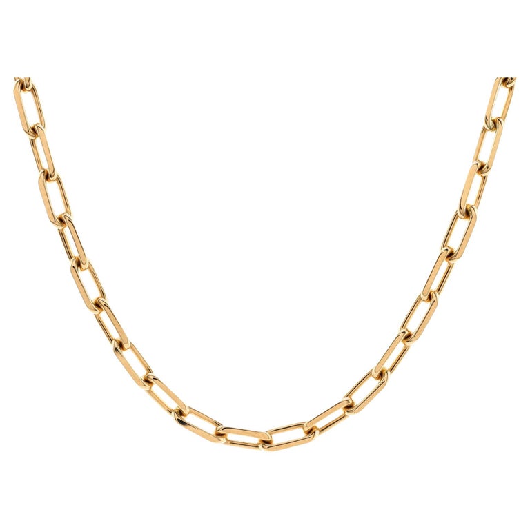 Chaîne collier Cartier Santos de Cartier en or jaune 18 carats En vente ...