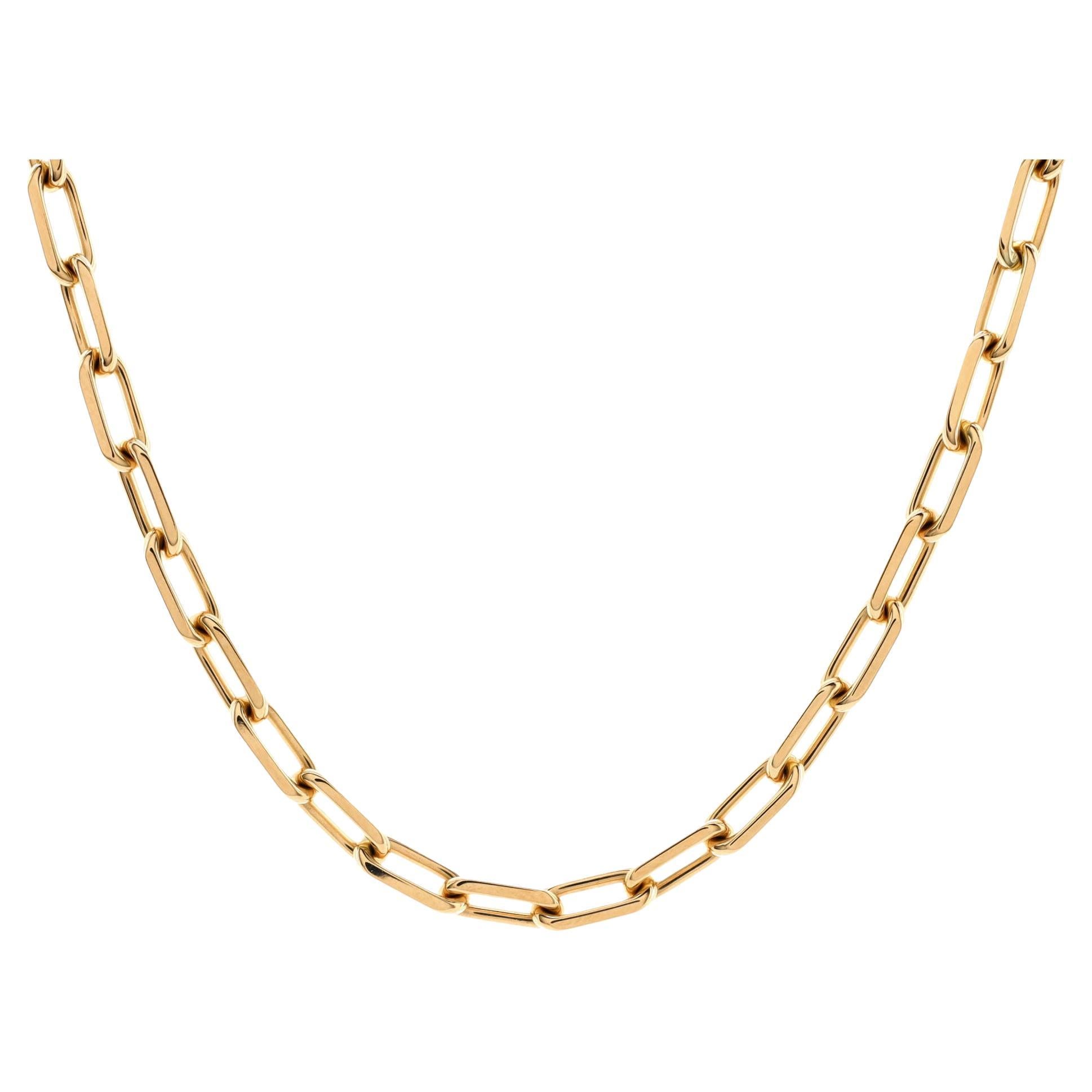 Cartier Santos de Cartier Chain Necklace 18K Yellow Gold For Sale at ...