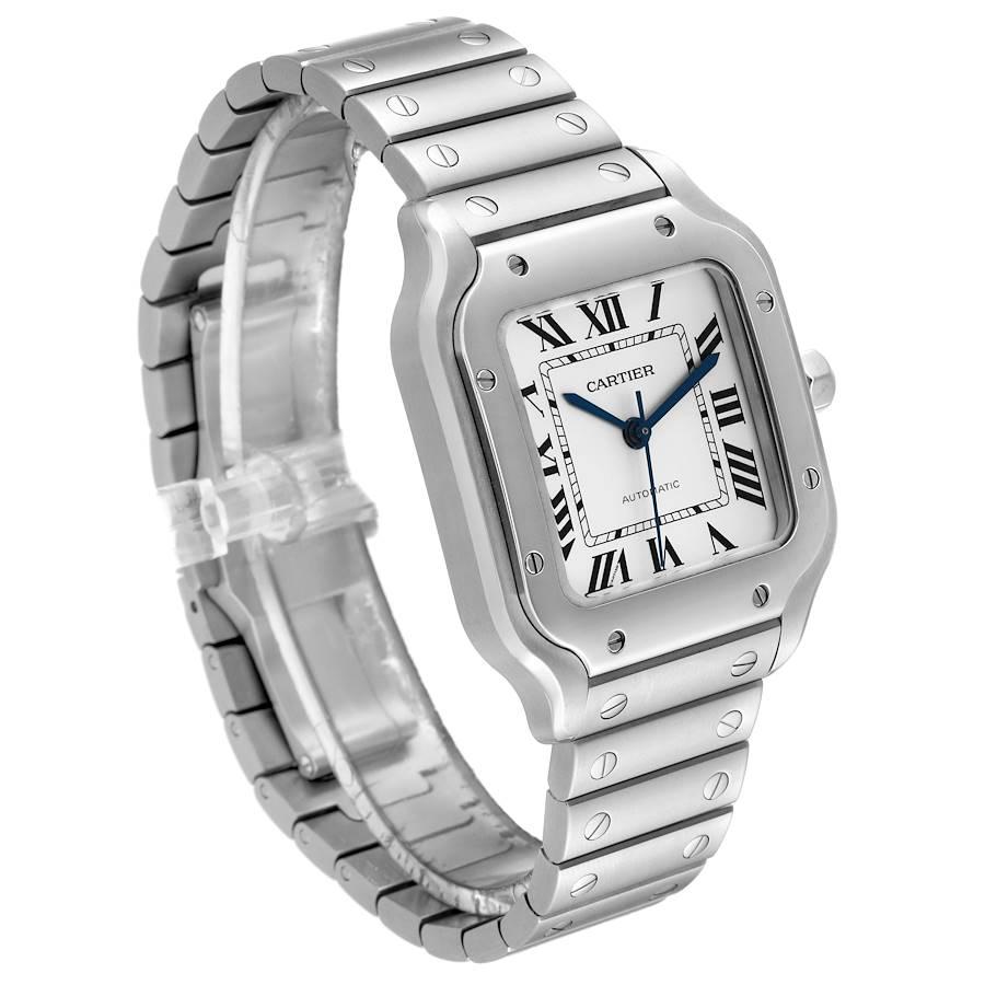 Cartier Santos De Cartier Medium Steel Mens Watch WSSA0010 Box Card For ...