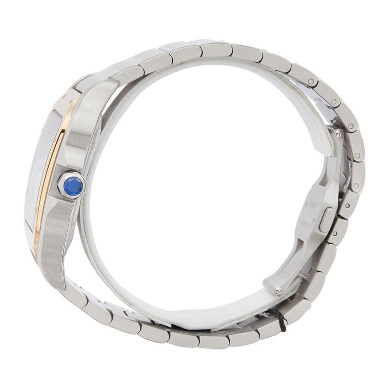 Cartier Santos de Cartier Stainless Steel and 18 Karat Yellow Gold ...