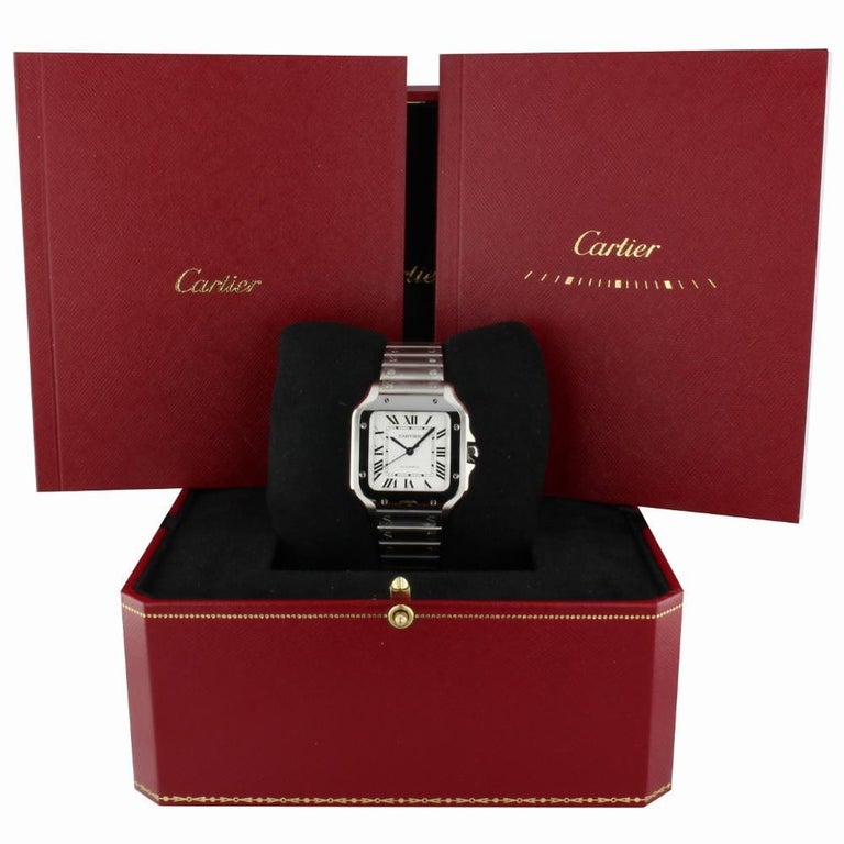 Cartier Santos de Cartier WSSA0010, Silver Dial, Certified and Warranty ...