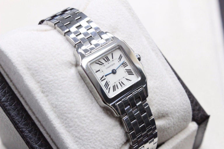 Cartier Santos Demoiselle 2698 Ladies Stainless Steel, Box and Service Papers at 1stDibs ...