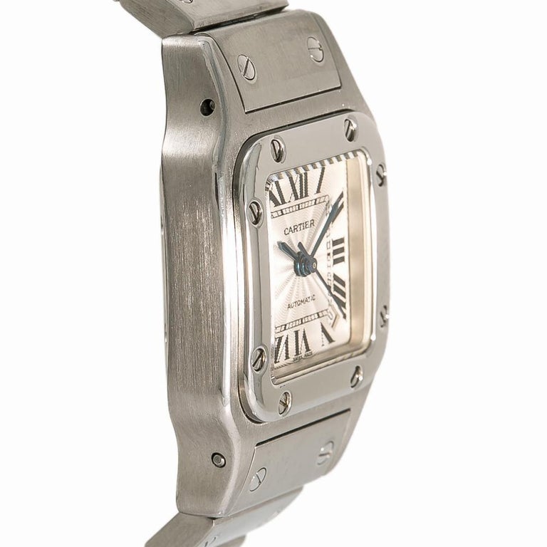 Cartier Santos Galbee 2423, Black Dial, Certified and Warranty at 1stDibs