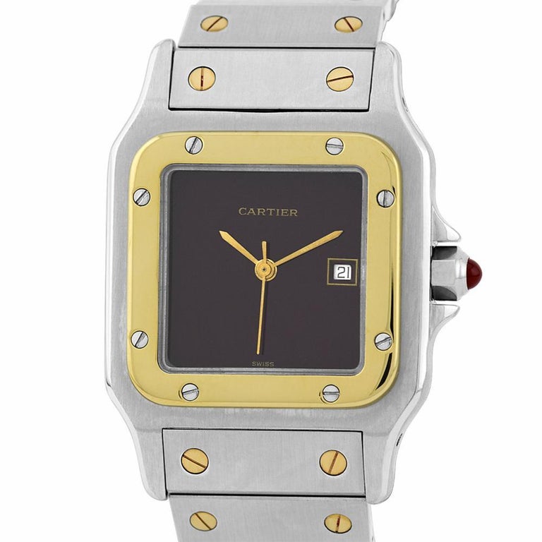 Cartier Santos Galbee 2961, Case, Certified and Warranty at 1stDibs ...