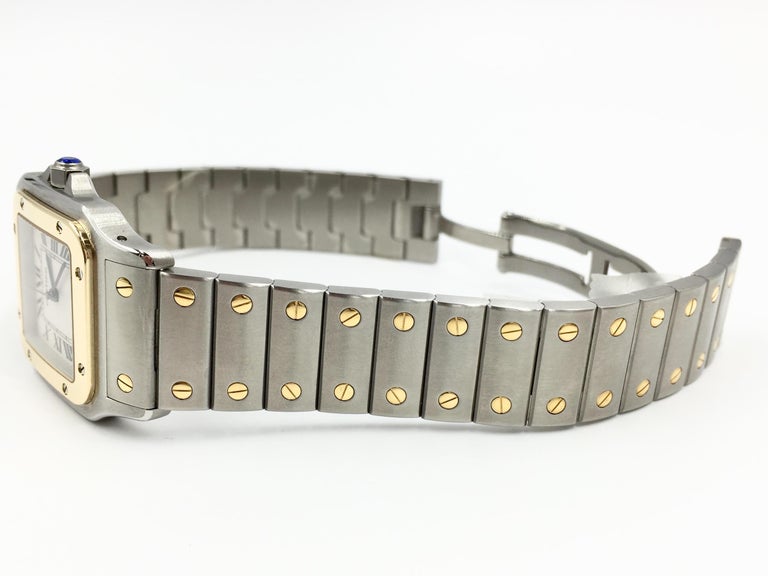 Cartier Santos Galbee W20011C4 18 Karat Gold and Stainless Quartz Watch ...