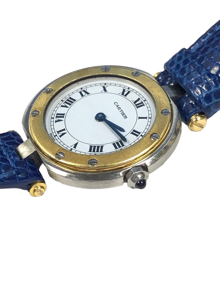 Cartier Santos Ronde Ladies Gold and Steel Quartz Wrist Watch For Sale ...