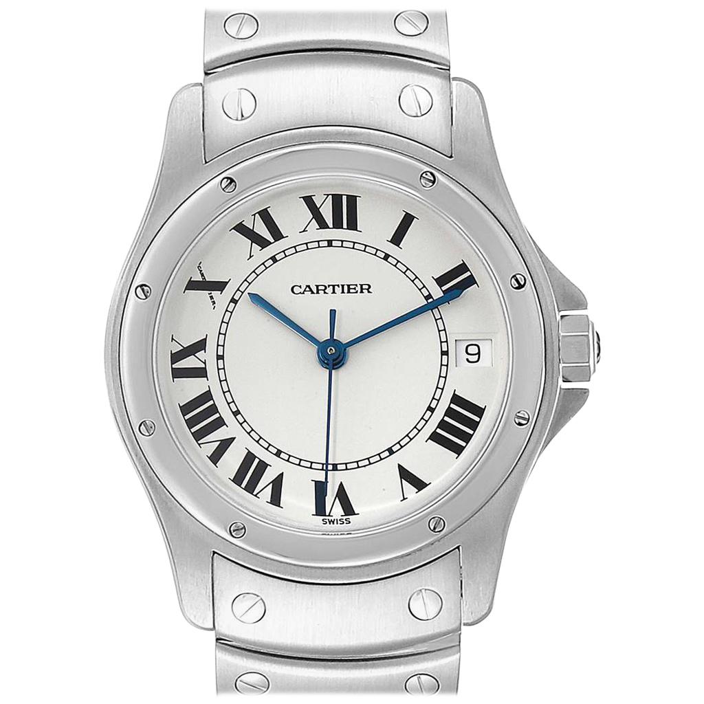 Cartier Santos Ronde Steel Men’s Watch W35002F5 For Sale at 1stDibs ...