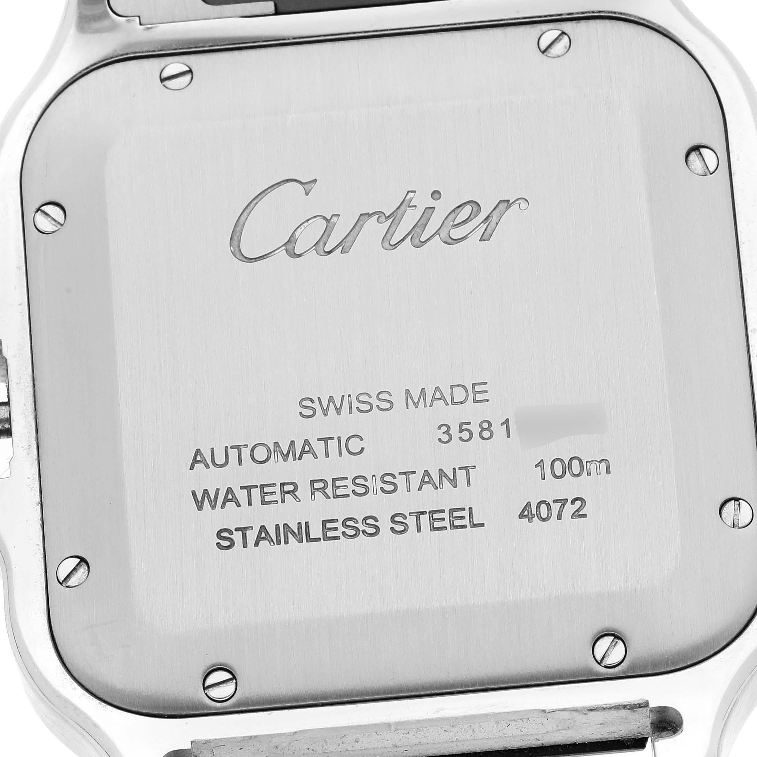 Cartier Santos Steel DLC Grey Dial Mens Watch WSSA0037 Box Card For ...