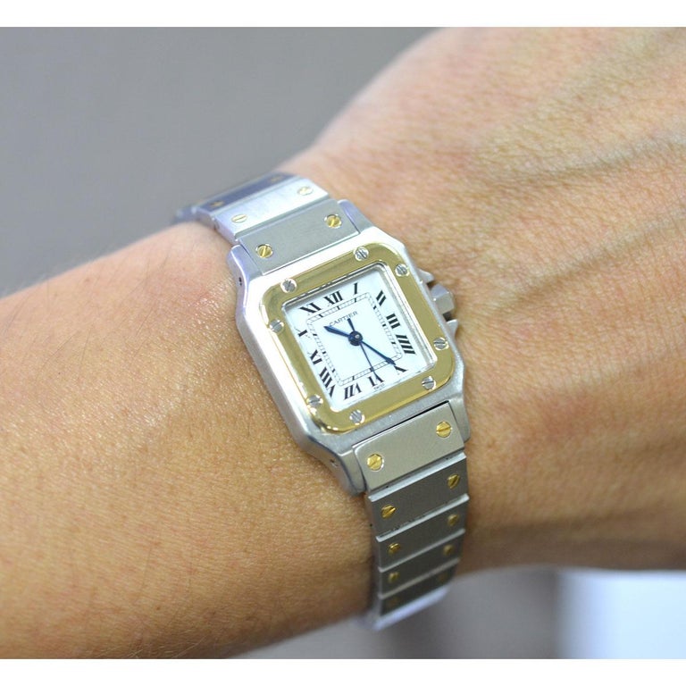 Cartier Santos Two-Tone Automatic Ladies Watch at 1stDibs | cartier two ...