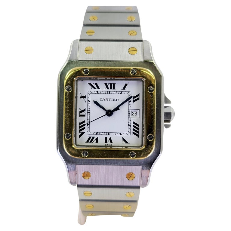 Cartier Santos Two Tone Automatic Wristwatch at 1stDibs