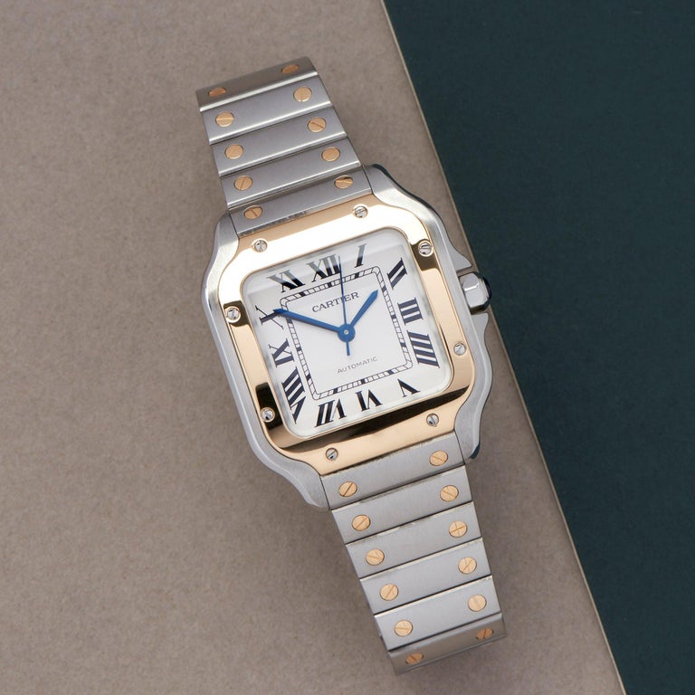 Cartier Santos W2SA0016 Unisex Yellow Gold and Stainless Steel Watch at ...