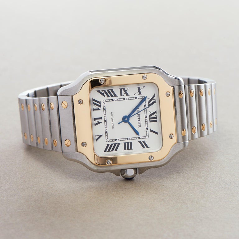 Cartier Santos W2SA0016 Unisex Yellow Gold and Stainless Steel Watch at ...