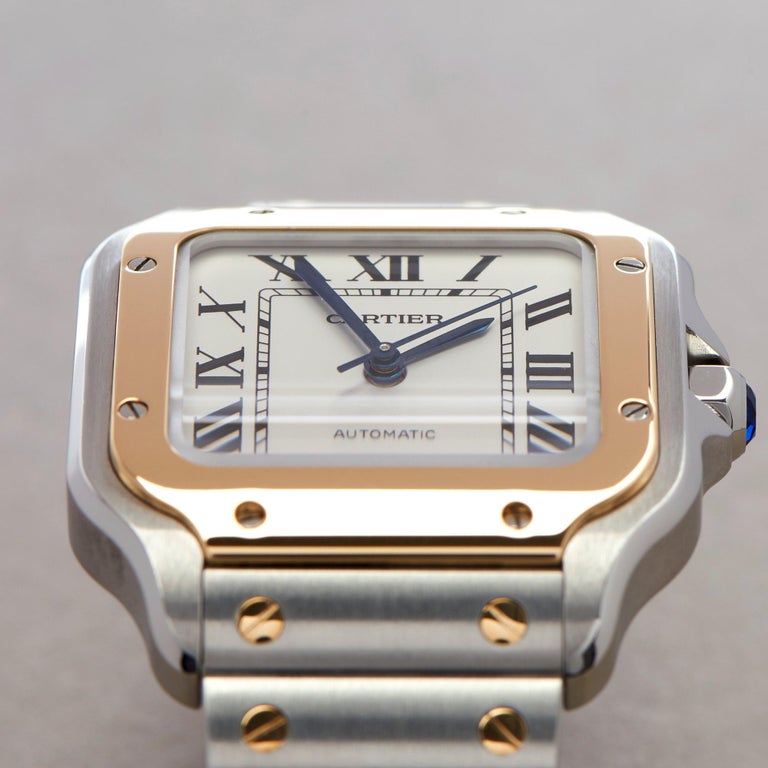 Cartier Santos W2SA0016 Unisex Yellow Gold and Stainless Steel Watch at ...