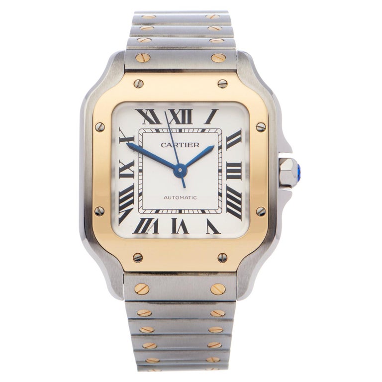 Cartier Santos W2SA0016 Unisex Yellow Gold and Stainless Steel Watch at ...
