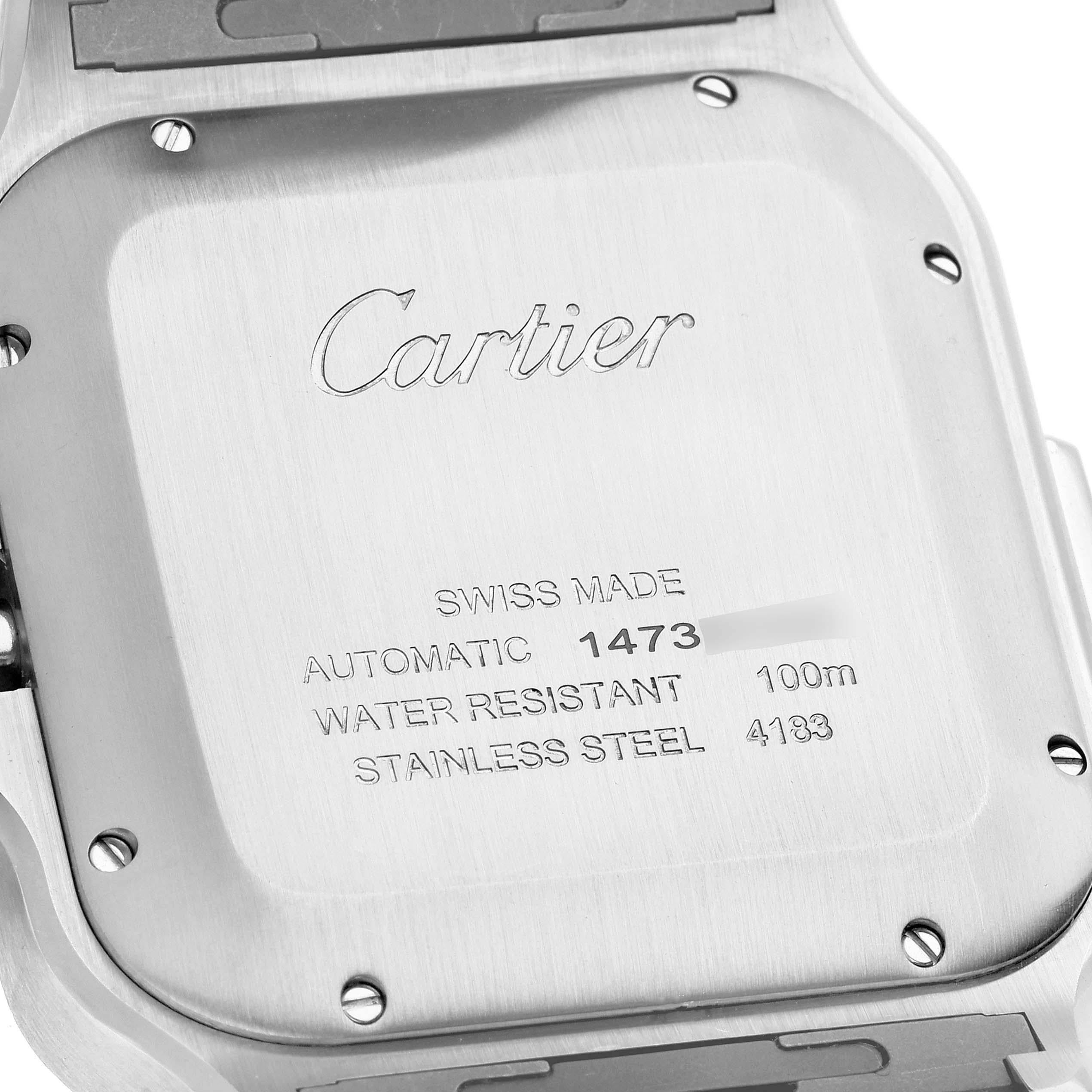 Cartier Santos XL Chronograph Steel ADLC Mens Watch WSSA0017 Box Card ...