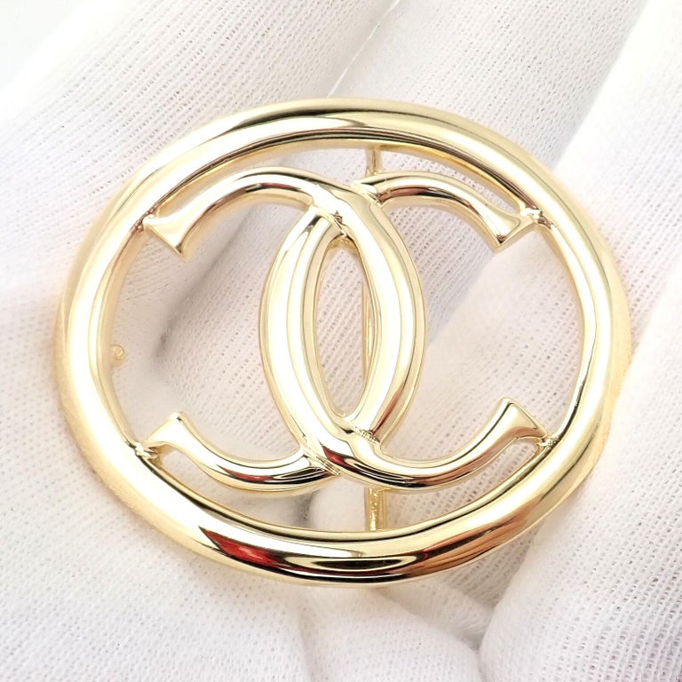 Cartier Signature Classic Large Double C Yellow Gold Belt Buckle For ...