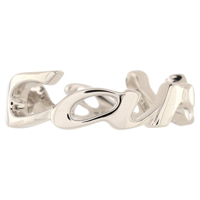 Cartier Signature Ring 18K White Gold For Sale at 1stDibs
