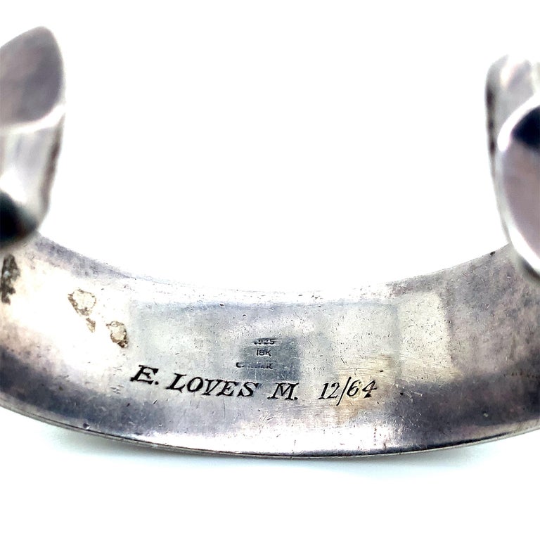 Cartier Silver Gold Bangle For Sale at 1stDibs