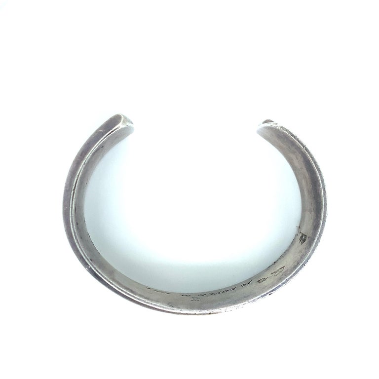Cartier Silver Gold Bangle For Sale at 1stDibs