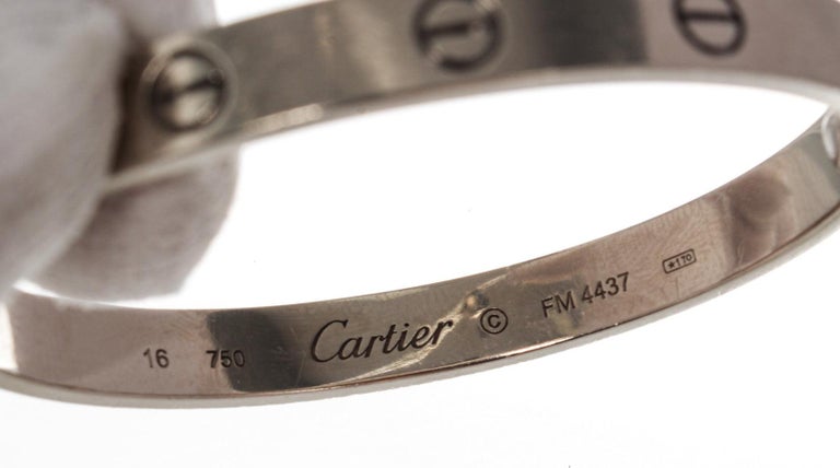 Cartier Silver Love Bracelet at 1stDibs
