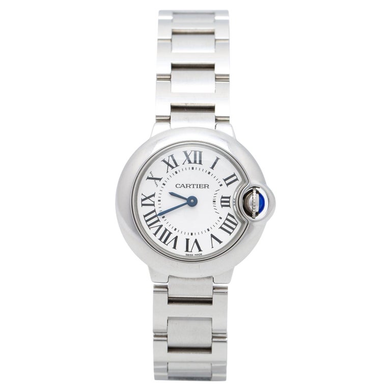 Cartier Silver Stainless Steel Ballon Bleu W69010Z4 Women's Wristwatch ...