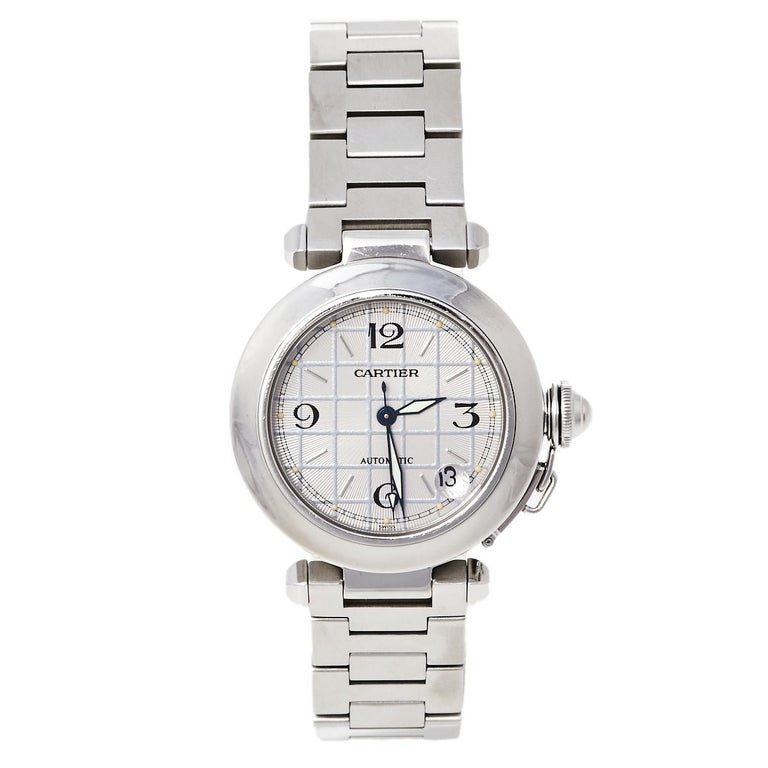 Cartier Silver Stainless Steel Pasha de Cartier 2324 Women's Wristwatch ...