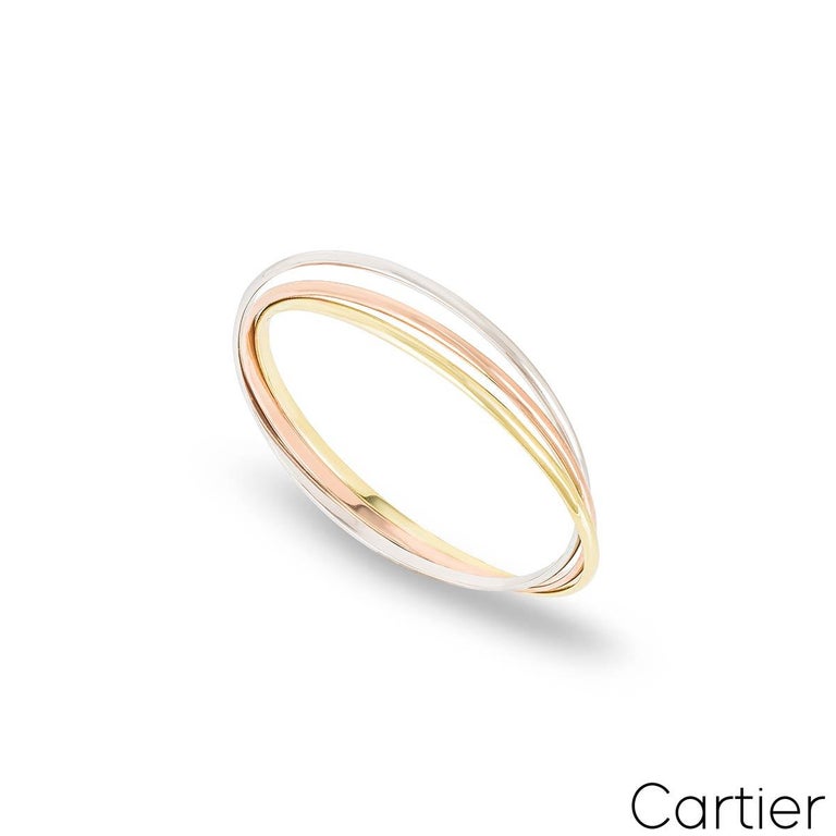 Cartier SM Tri-Color Gold Trinity De Cartier Bracelet B605217 at 1stDibs