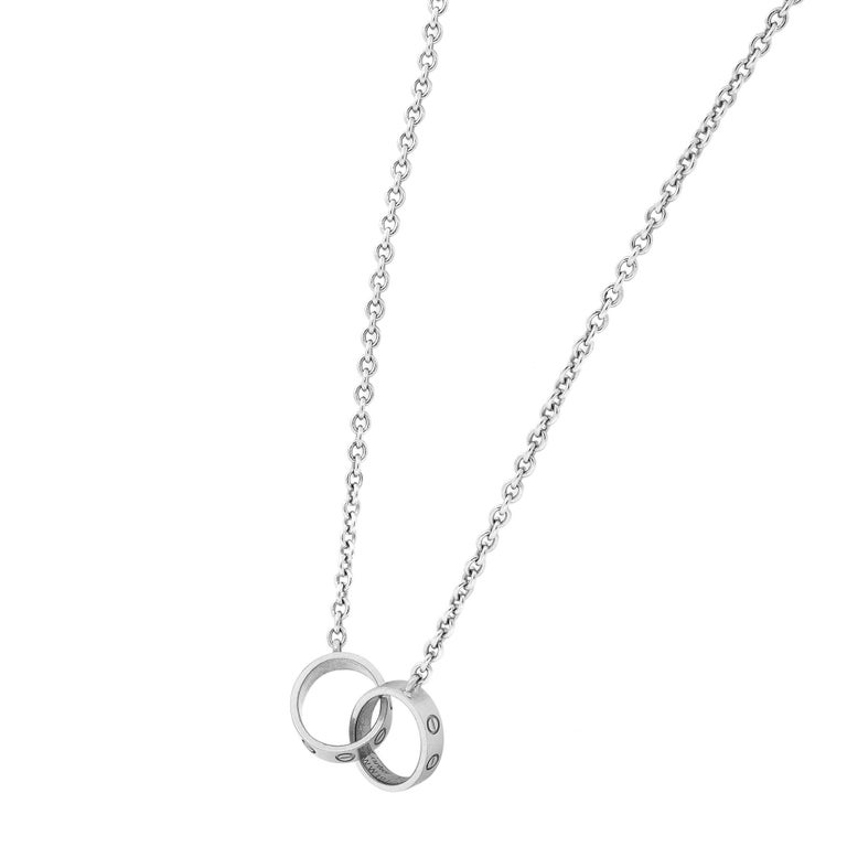 Cartier Small Love Necklace 18K White Gold For Sale at 1stDibs
