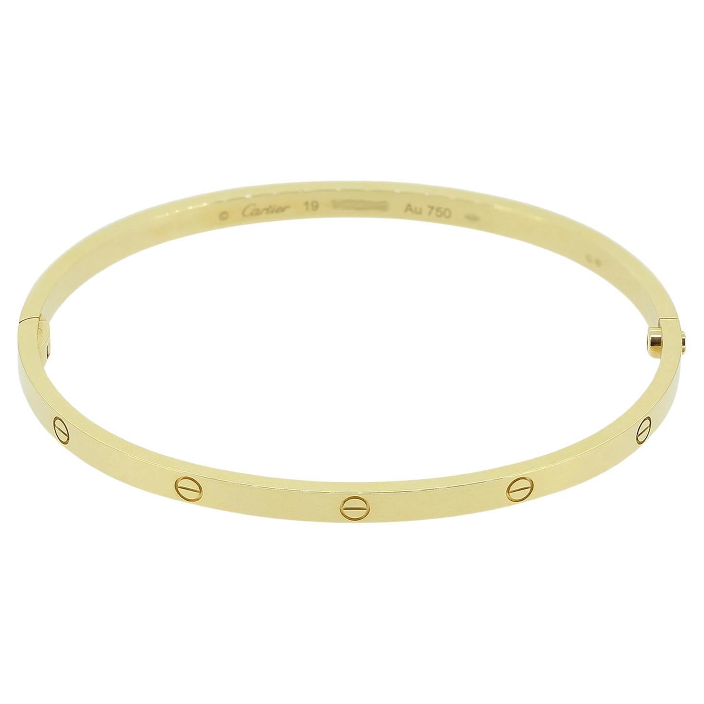 Cartier Four Diamond LOVE Bangle Size 19 For Sale at 1stDibs | 19 750 ...